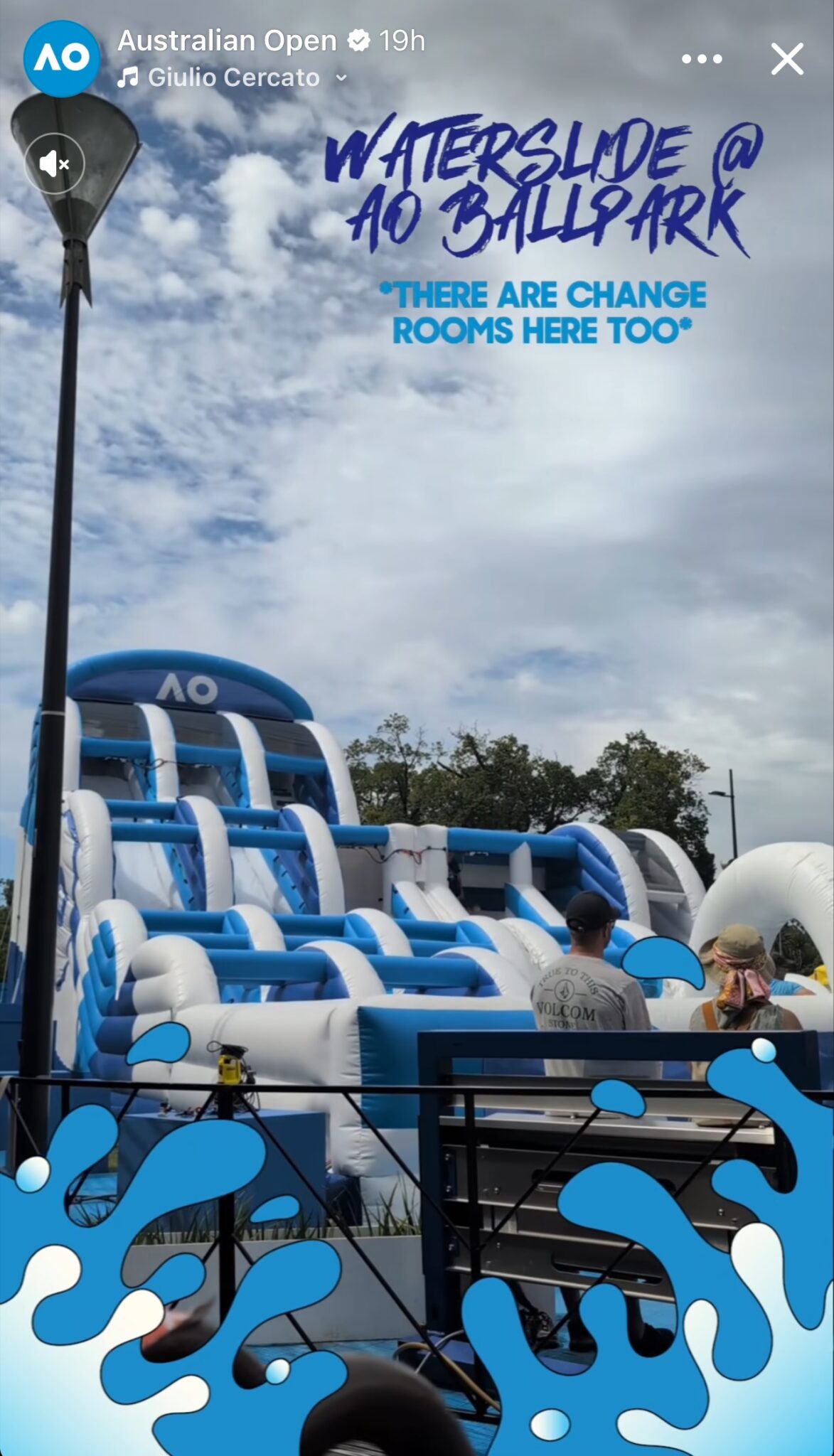 Inflatable Waterslide Activation at the Australian Open 2025 - Proactivity